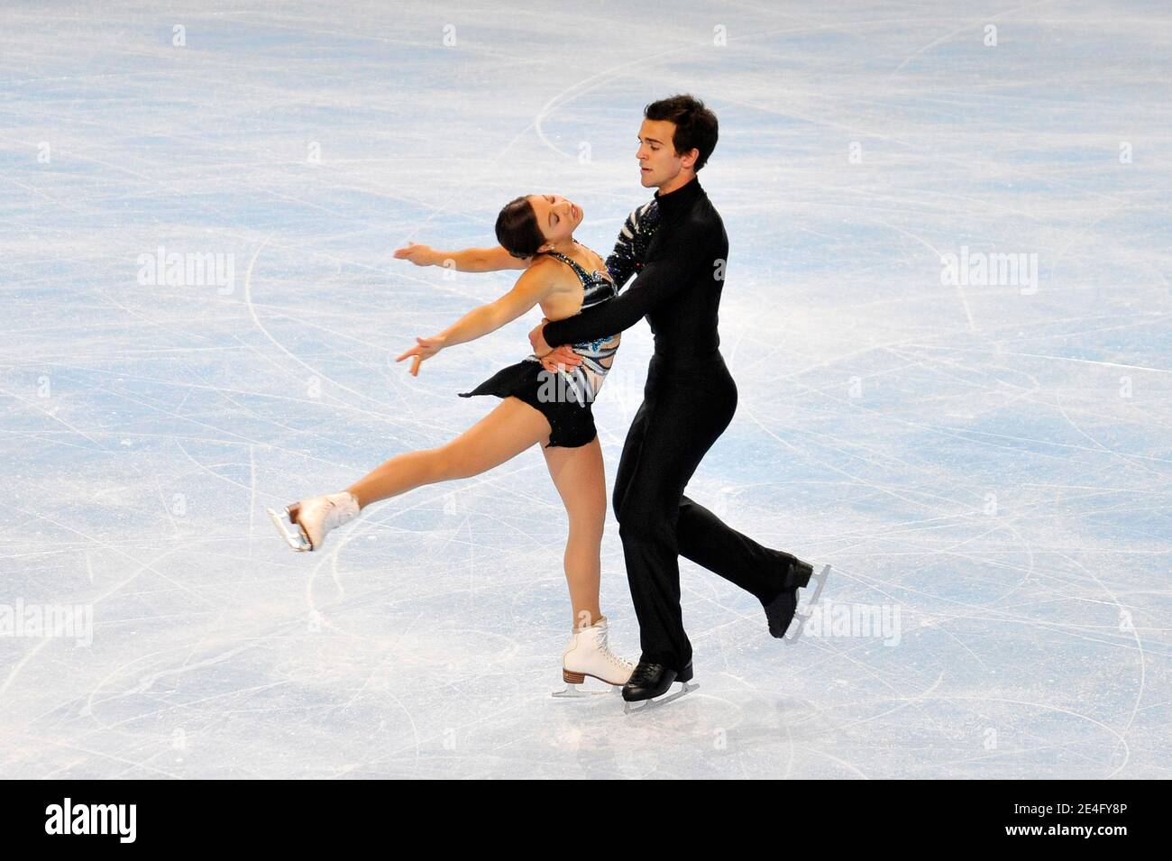 Jessica Dube and Bryce Davison of Canada perform during the pairs short ...