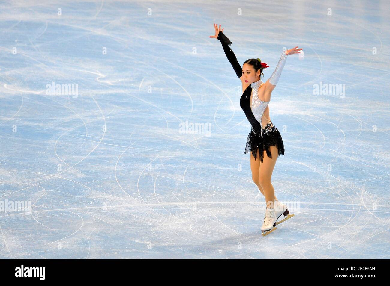Yukari Nakano of Japan performs during the ladies short program ice ...