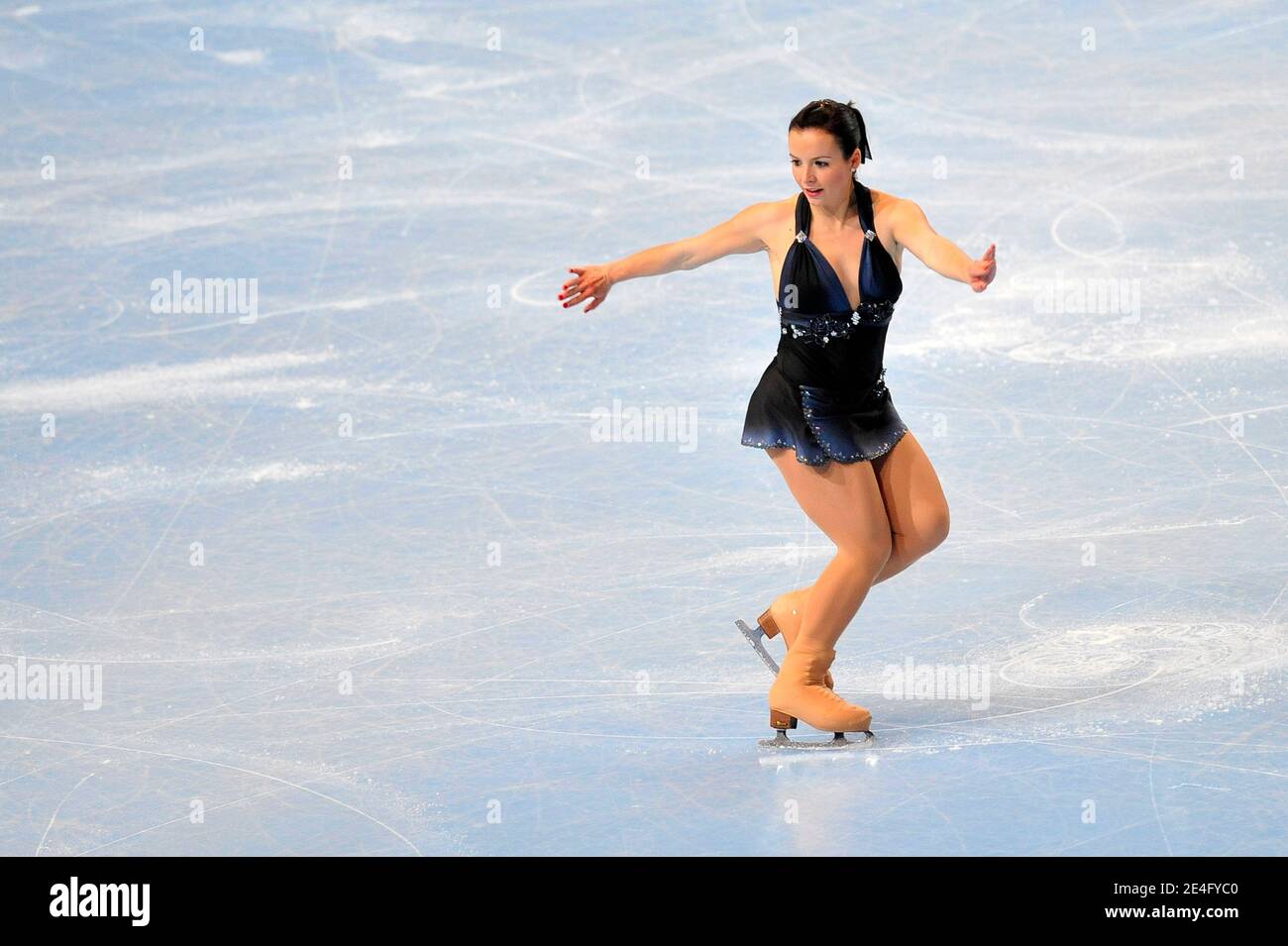 Anna Jurkiewicz of Poland performs during the ladies short program ice ...