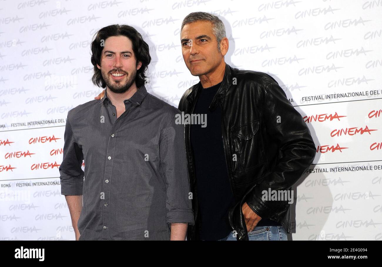 Canadian movie director Jason Reitman (left) and US actor George ...