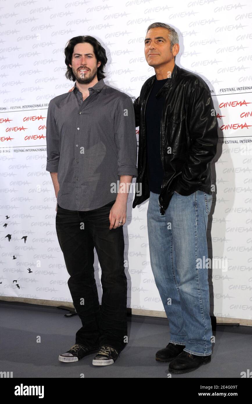 Canadian movie director Jason Reitman (left) and US actor George ...