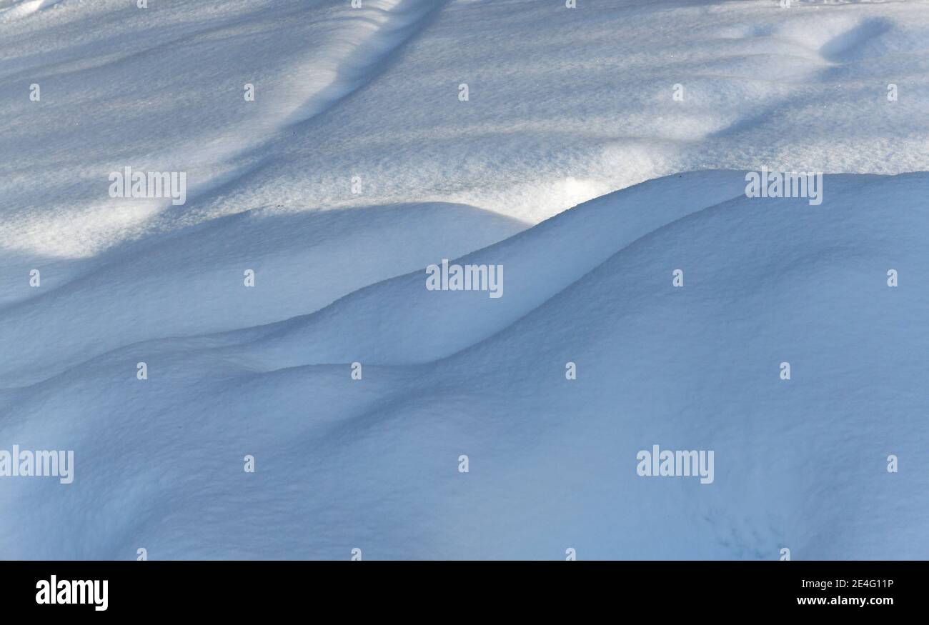 pure white untouched snow shapes - background for your concept Stock ...