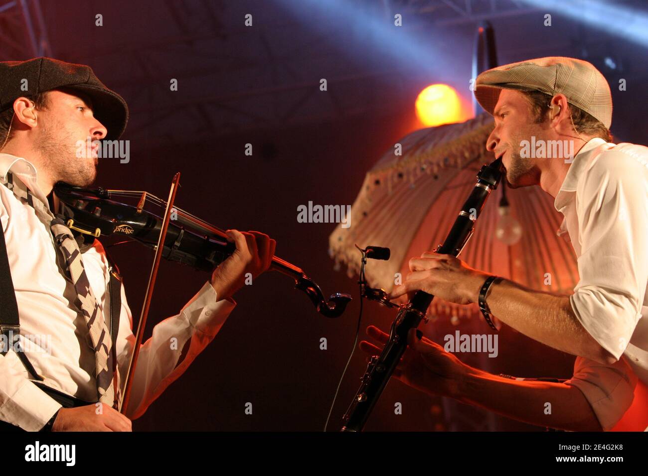 Caravan Palace performs at the Dock des Suds during Fiesta des Suds ...