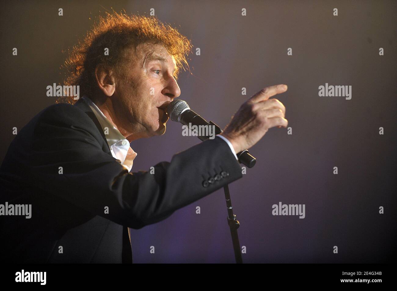 Singer Alain Souchon performs live at the Casino De Paris in Paris ...
