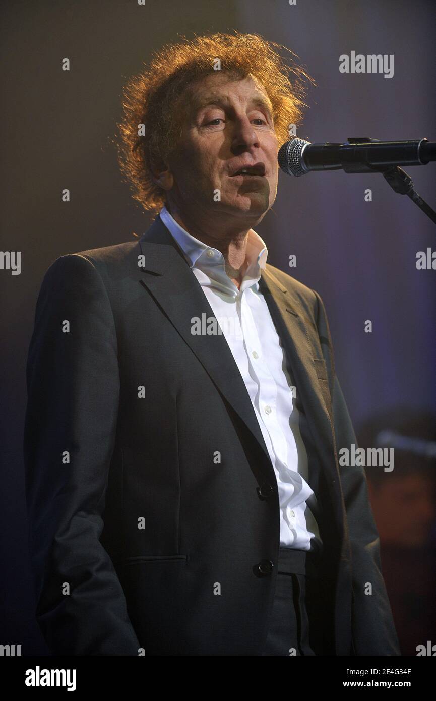 Singer Alain Souchon performs live at the Casino De Paris in Paris ...