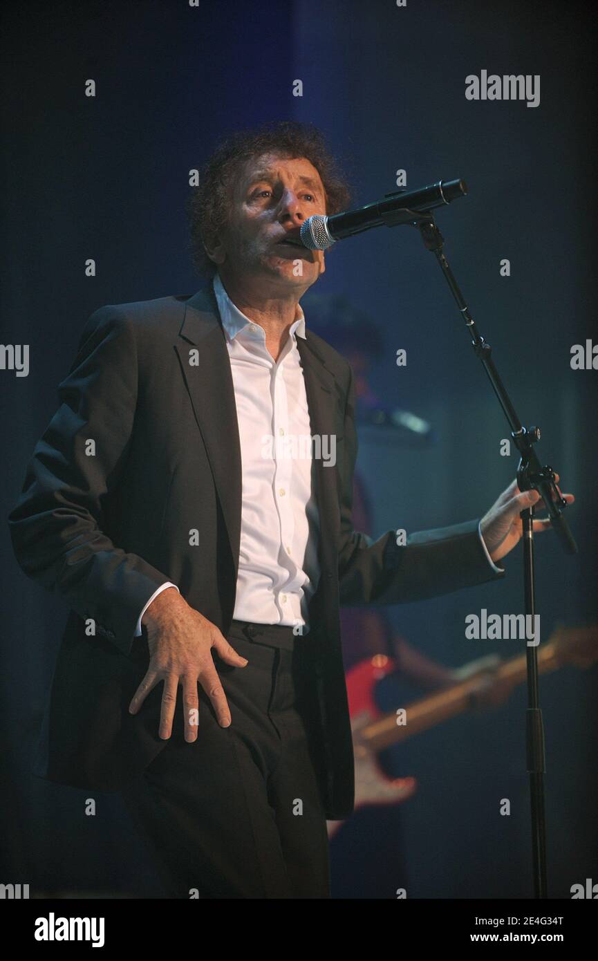 Singer Alain Souchon performs live at the Casino De Paris in Paris ...