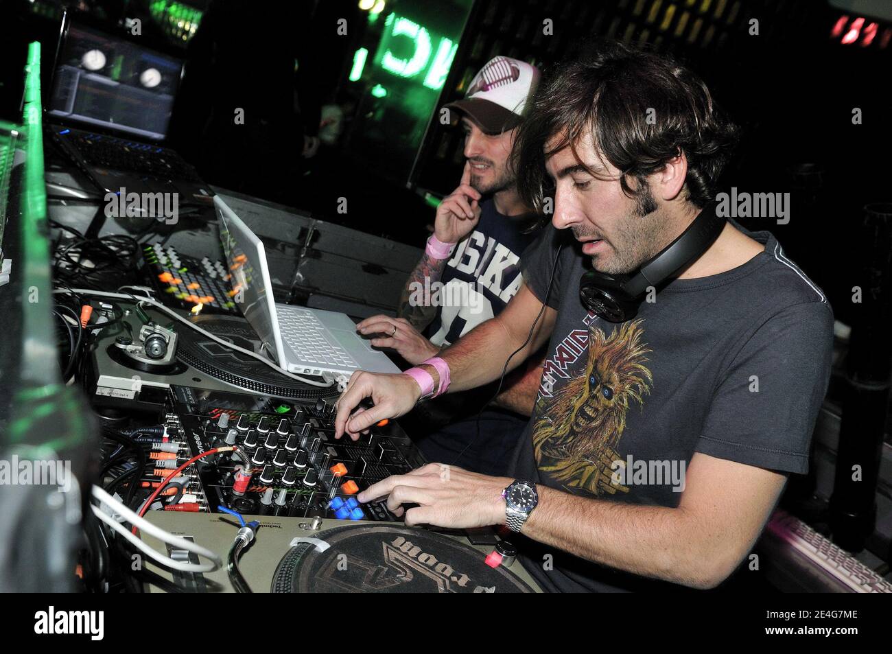 DJ Pierre Mathieu during the launch party of new French TV channel, MCE ...