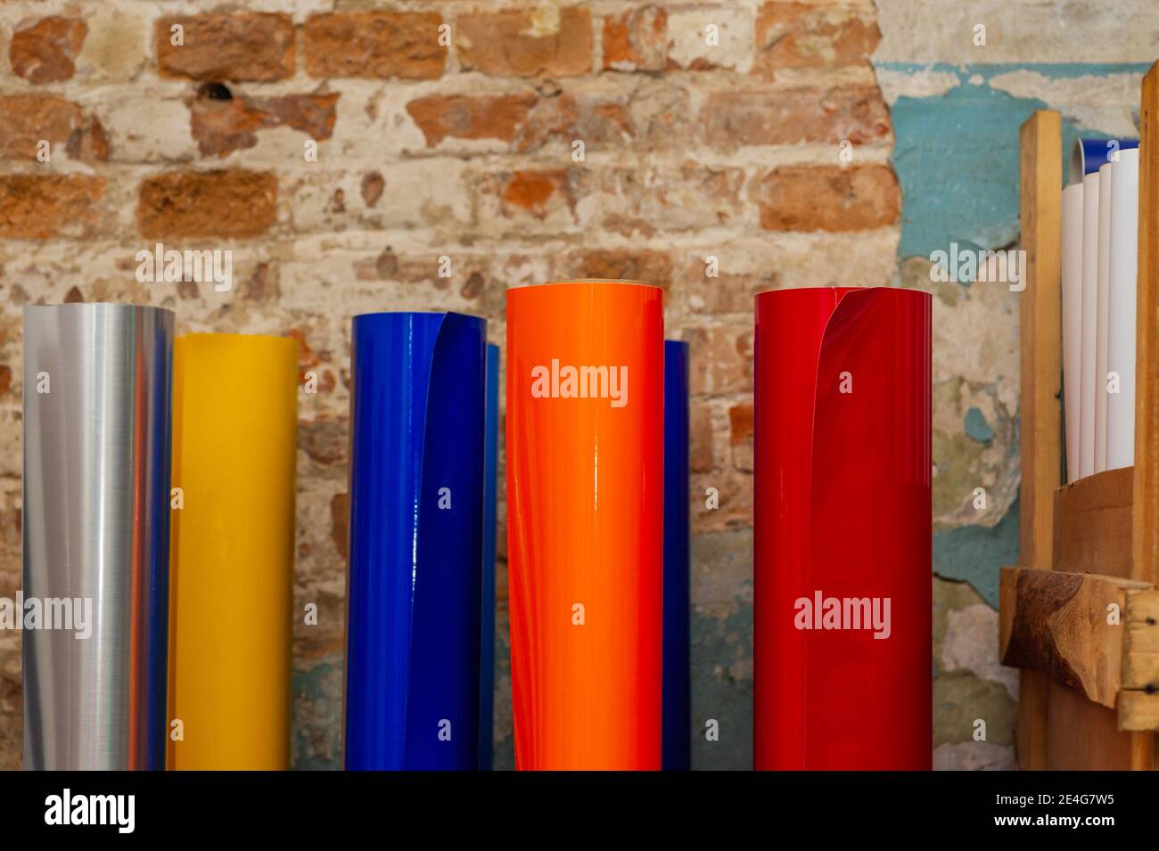 colored vinyl car wrapping or plotter cutting sticker foil film rolls ...