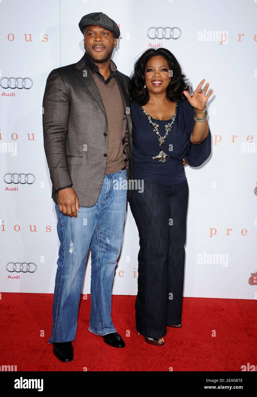 "Producers Tyler Perry and Oprah Winfrey attend the screening of ...