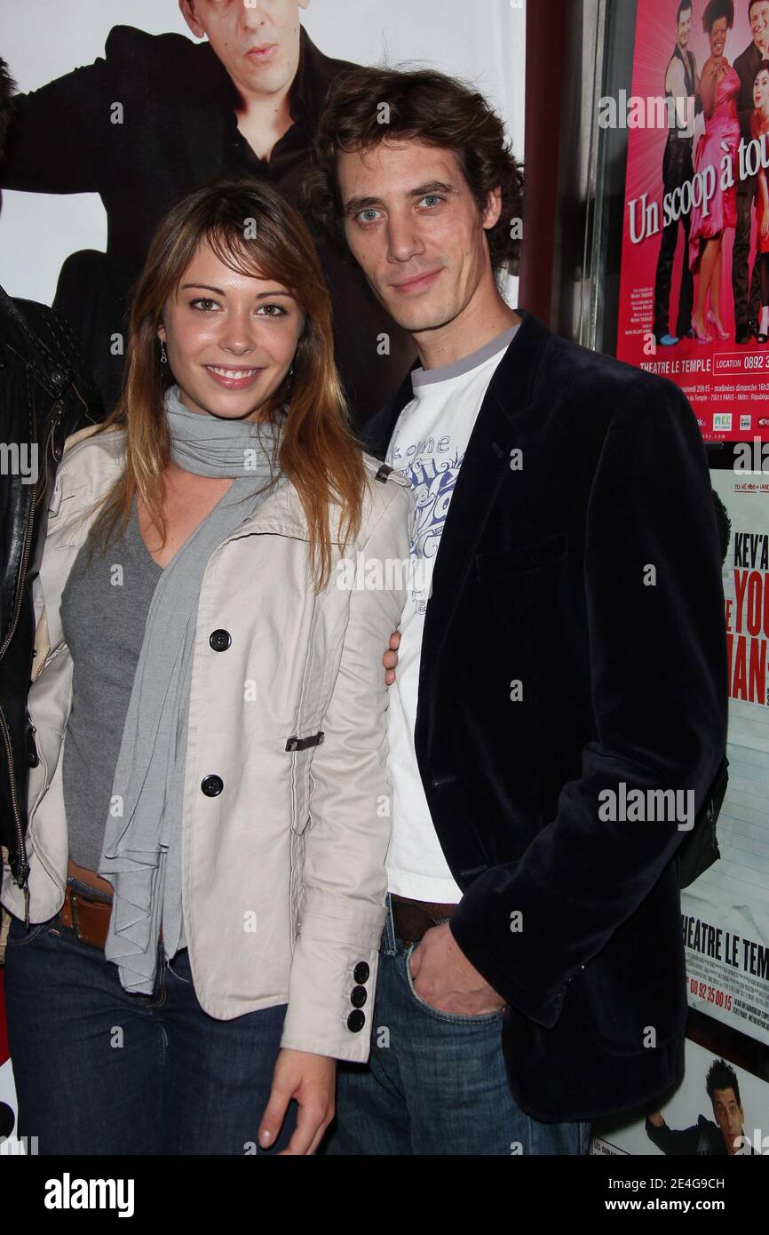 Dounia Coesens and her boyfriend Joffrey Platel attend the premiere of ...