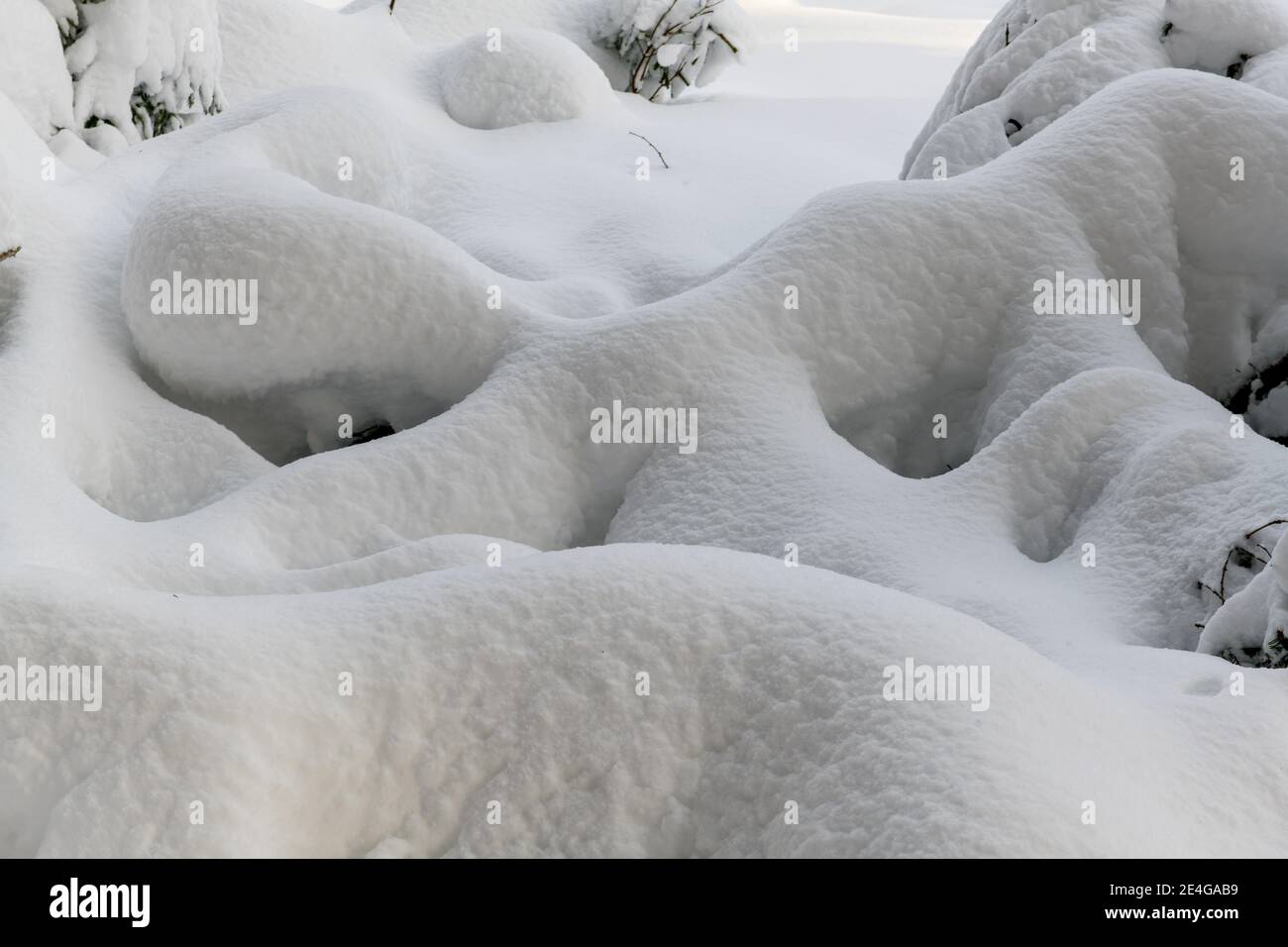 pure white untouched snow shapes - background for your concept Stock ...