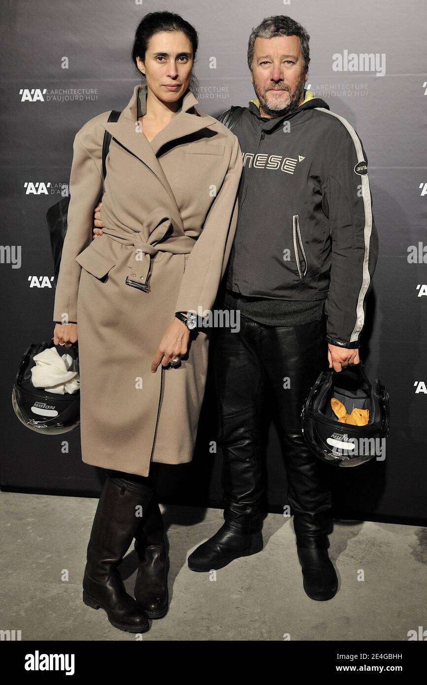 "Philippe Starck and his wife Jasmine arriving to the rebirth party of ...