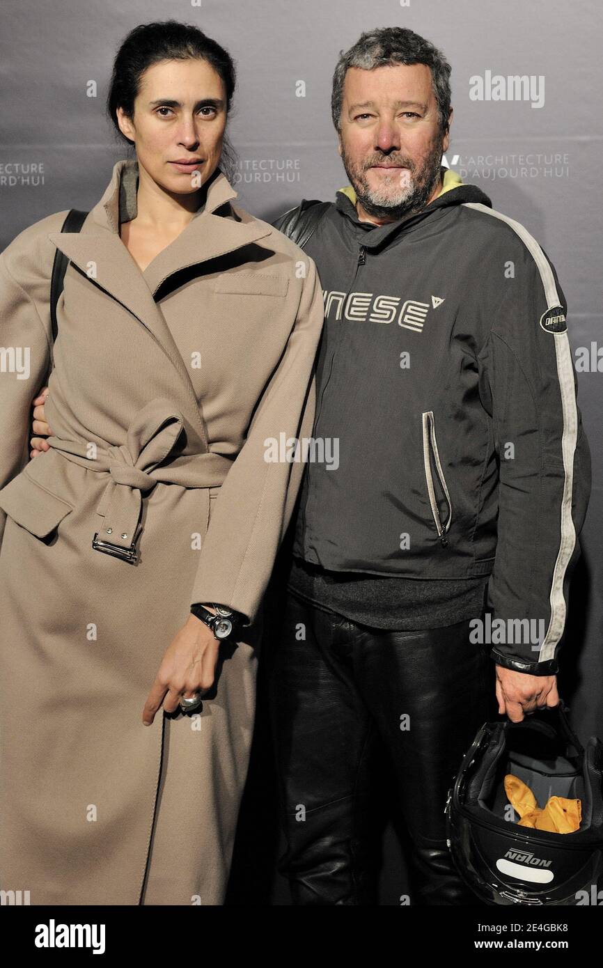 "Philippe Starck and his wife Jasmine arriving to the rebirth party of ...