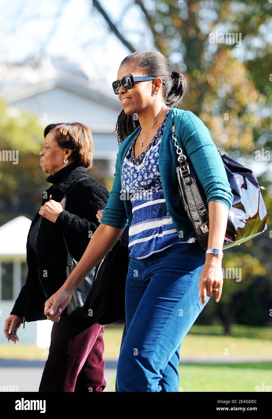 US First Lady Michelle Obama, mother Marian Robinson and daughter Malia ...