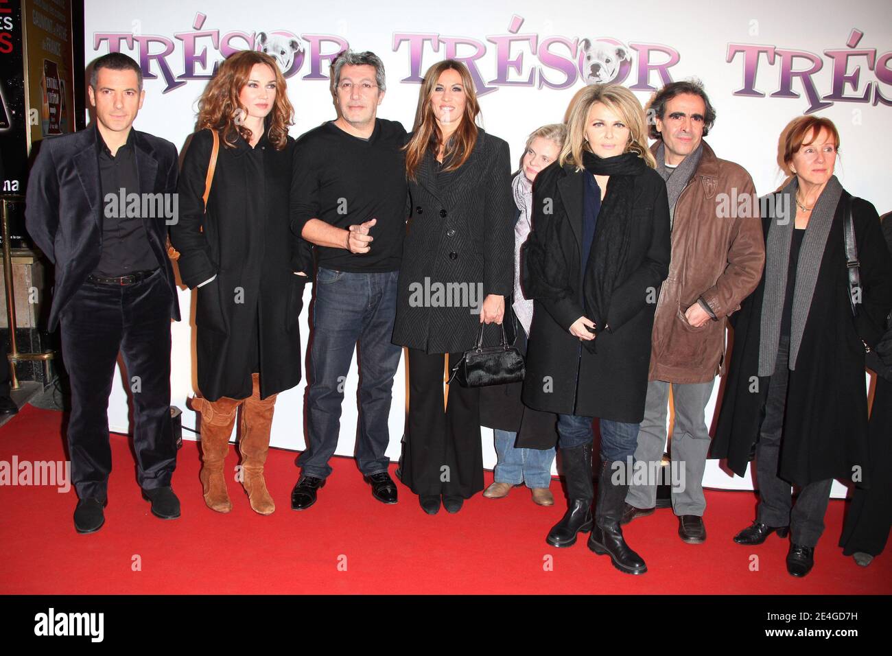 Cast members Mathilde Seigner, Alain Chabat, Nathalie Rheims arriving ...