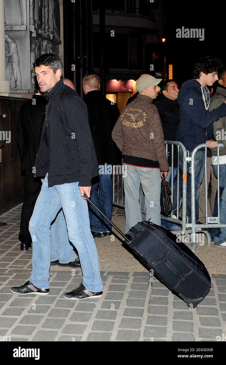 French national football player Jeremy Toulalan arrives at the FFF ...