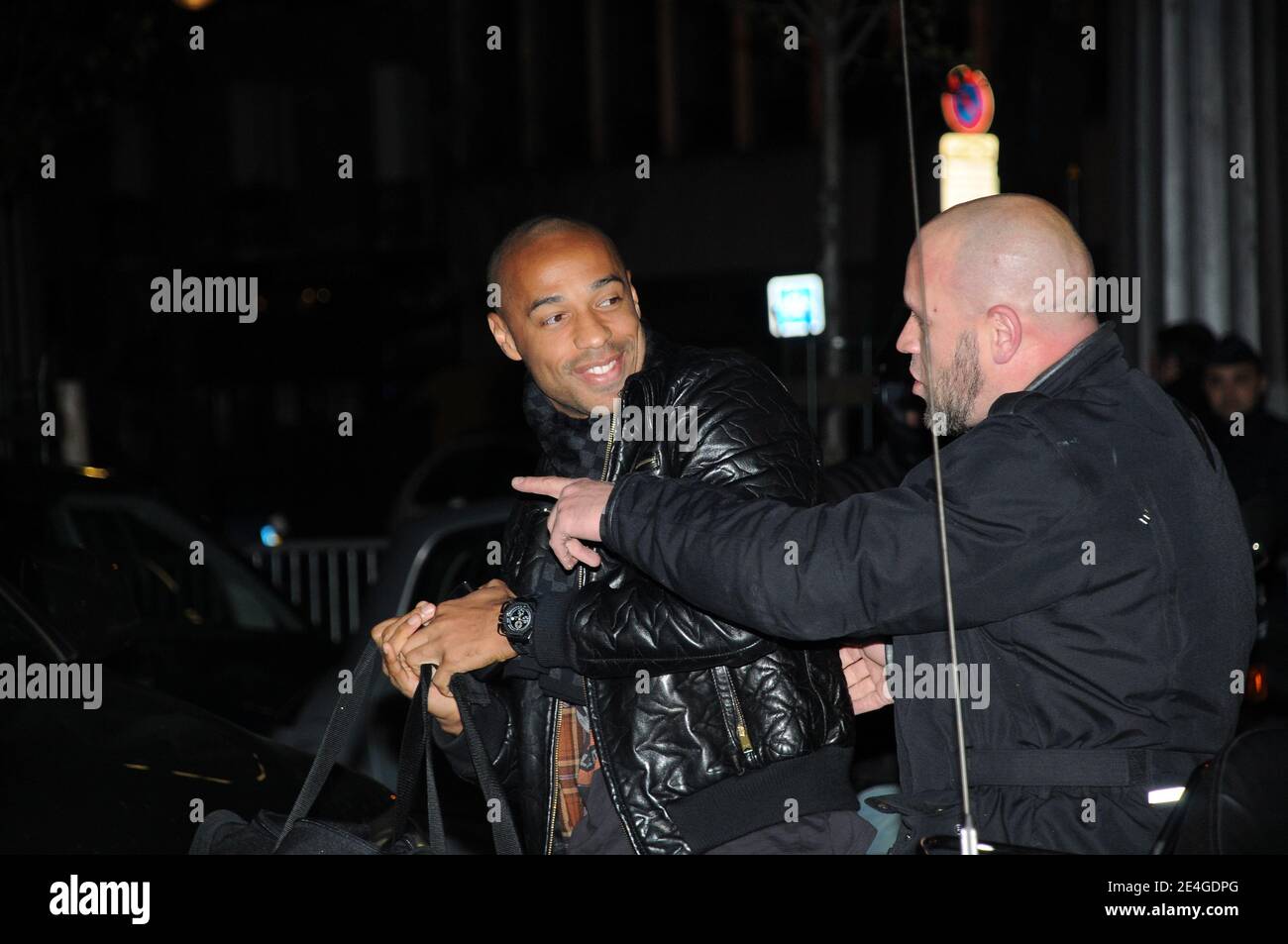 French national football player Thierry Henry arrives at the FFF ...