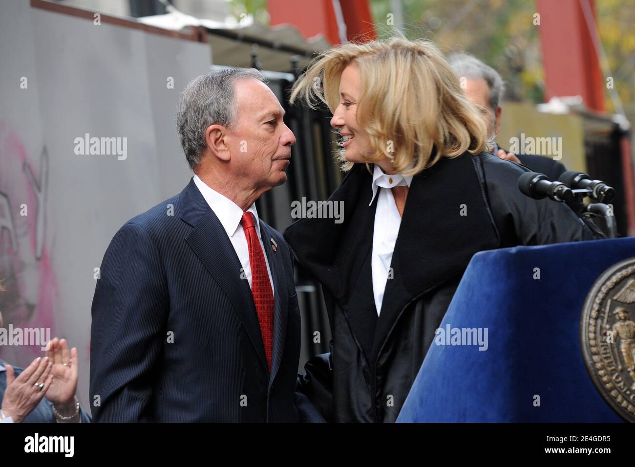 British actress Emma Thompson and New York City Mayor Michael Bloomberg ...