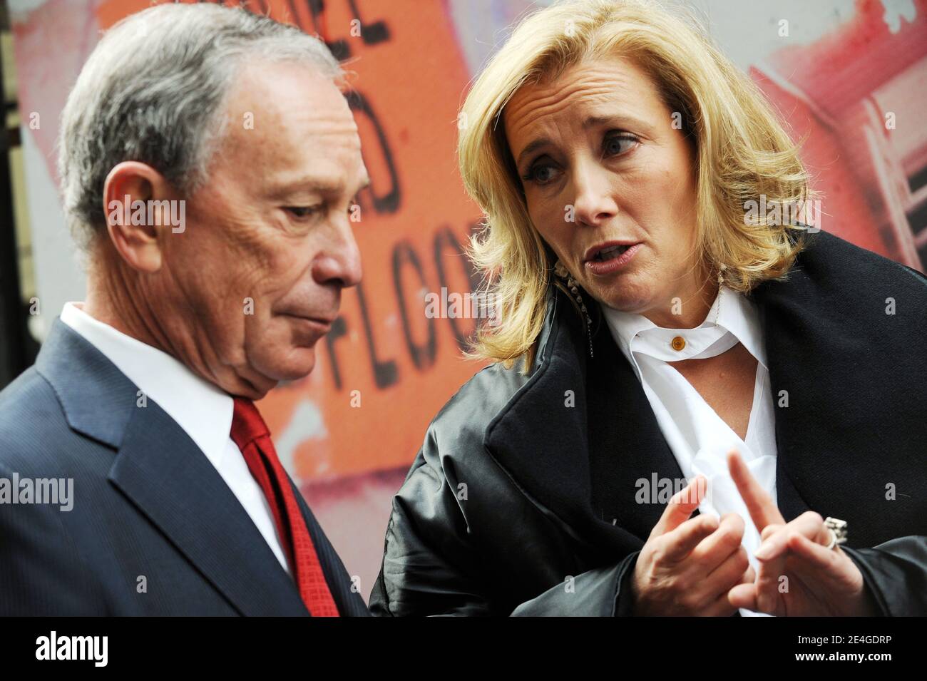 British actress Emma Thompson and New York City Mayor Michael Bloomberg ...