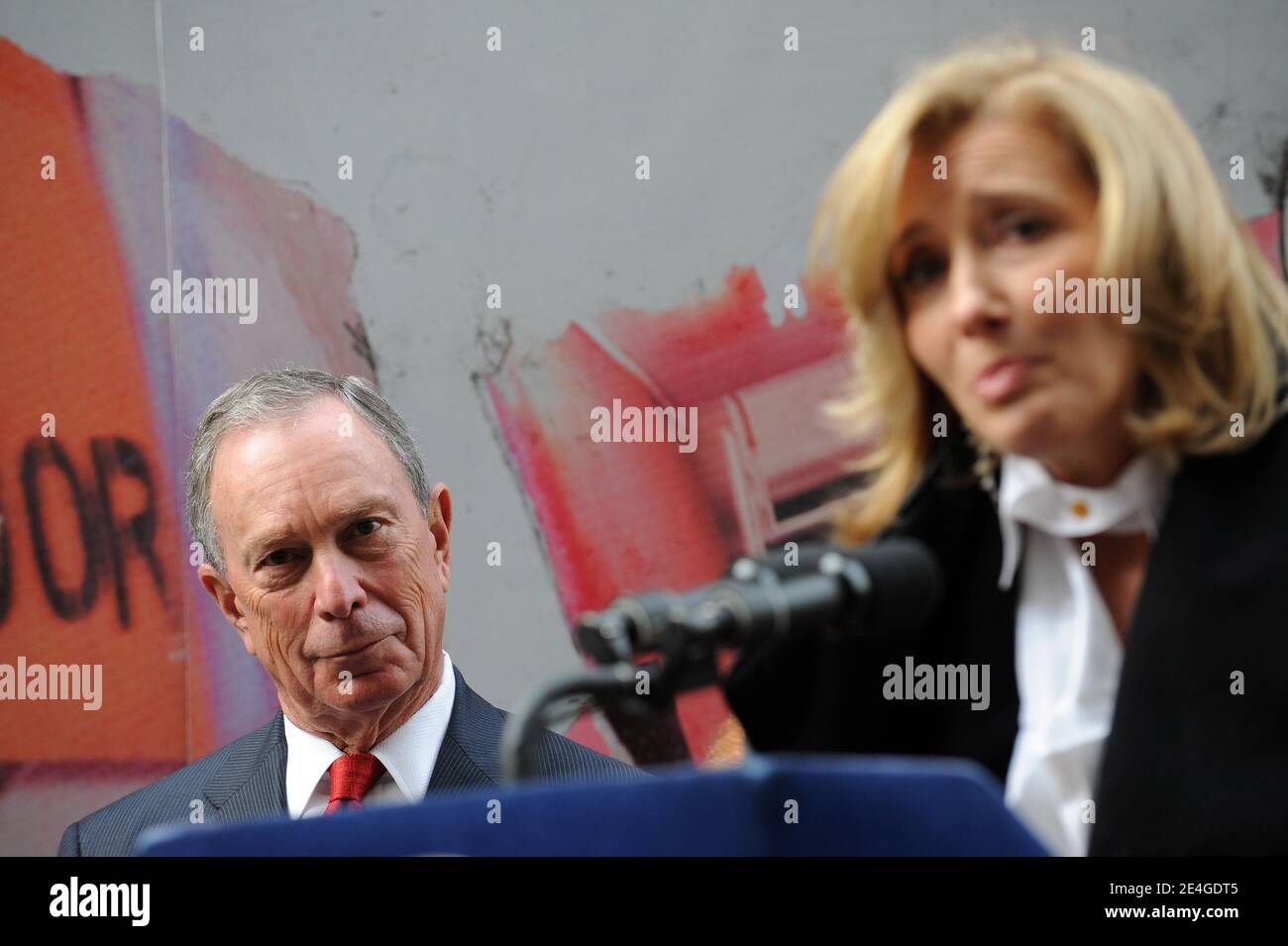 British actress Emma Thompson and New York City Mayor Michael Bloomberg ...