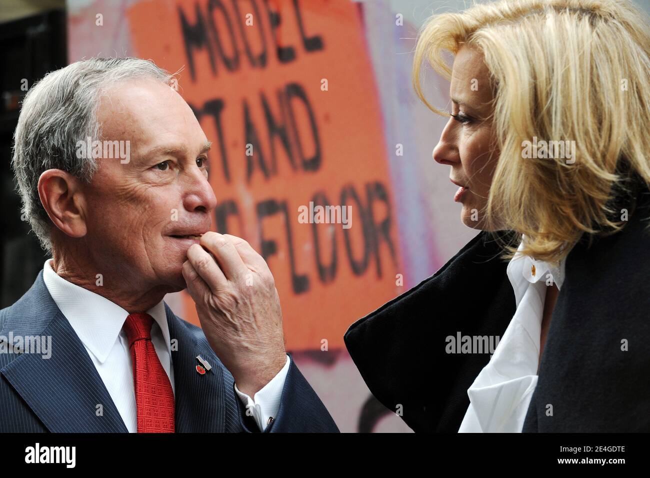 British actress Emma Thompson and New York City Mayor Michael Bloomberg ...
