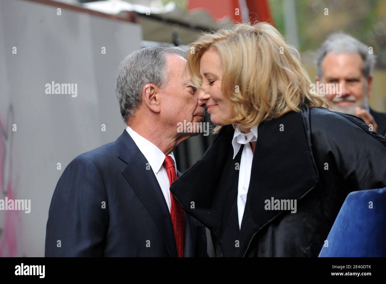 British actress Emma Thompson and New York City Mayor Michael Bloomberg ...