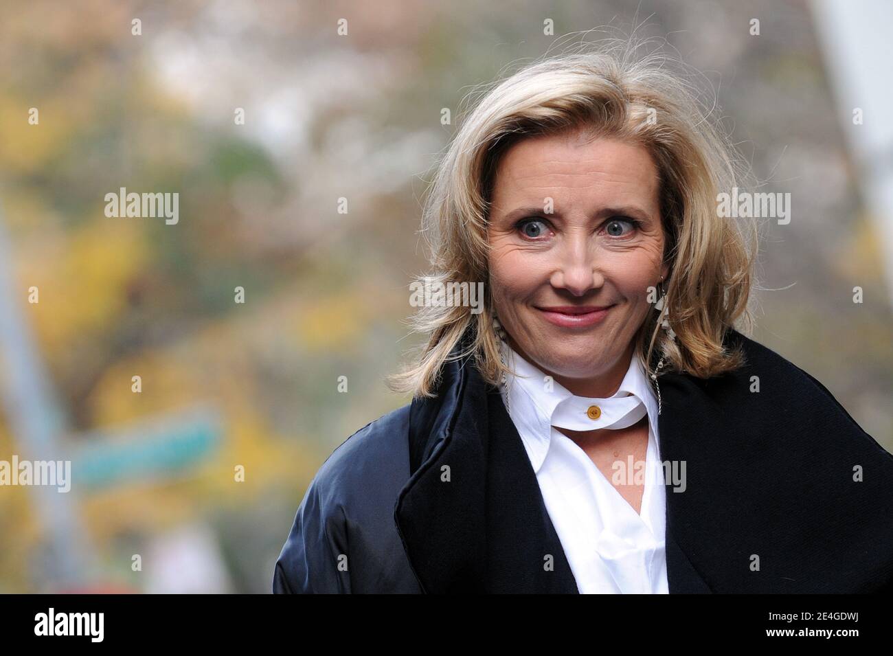 British actress Emma Thompson helps launch an art installation ...