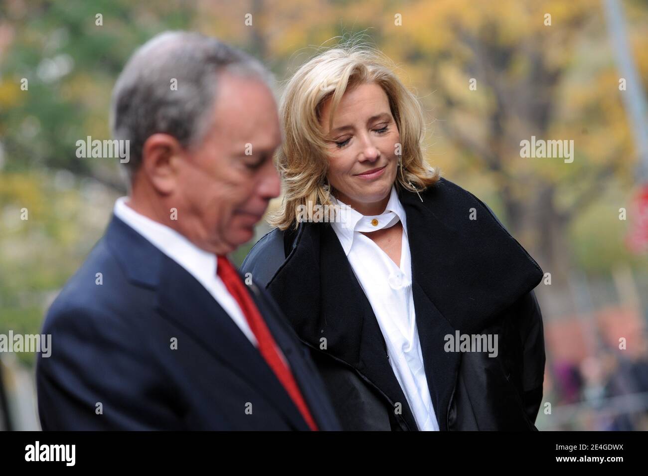 British actress Emma Thompson and New York City Mayor Michael Bloomberg ...