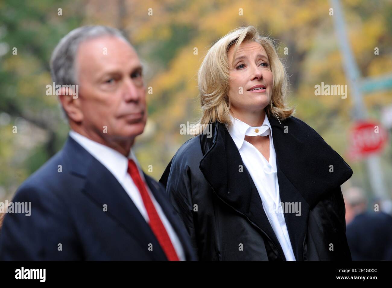 British actress Emma Thompson and New York City Mayor Michael Bloomberg ...