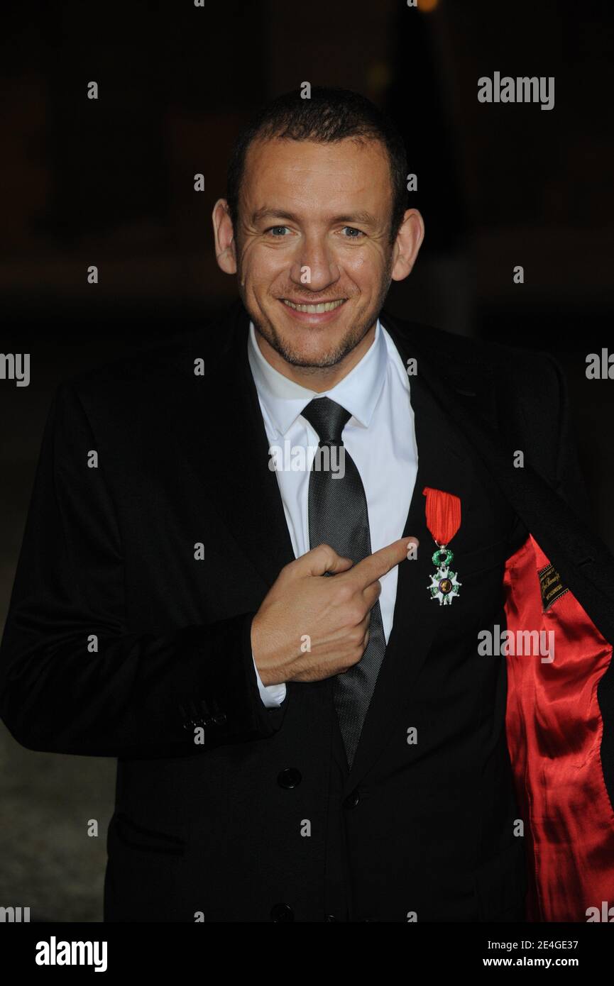 French Actor Dany Boon leaves the Elysee Palace after being awarded by ...