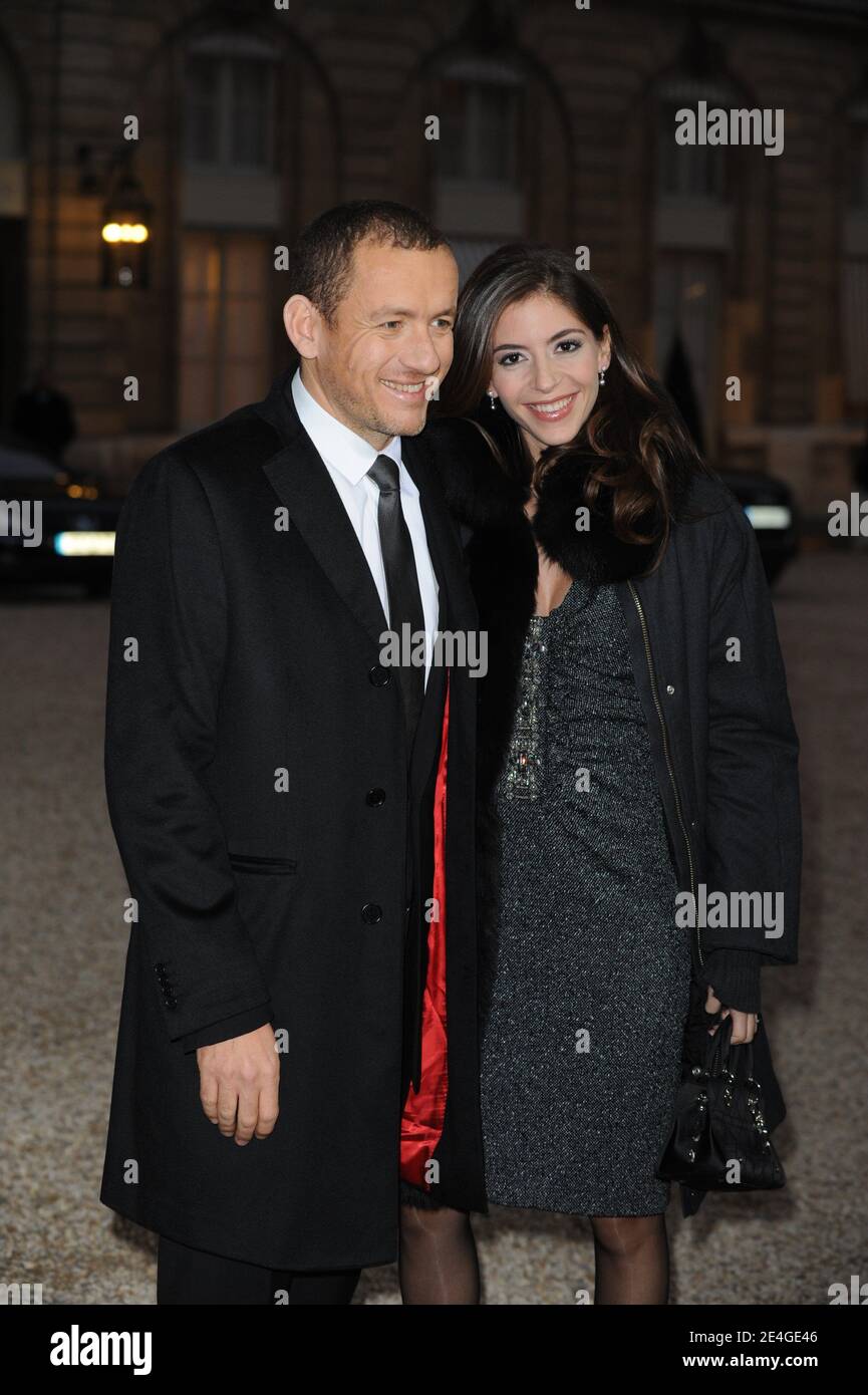 French Actor Dany Boon with his wife Yael arrive at The Elysee Palace ...