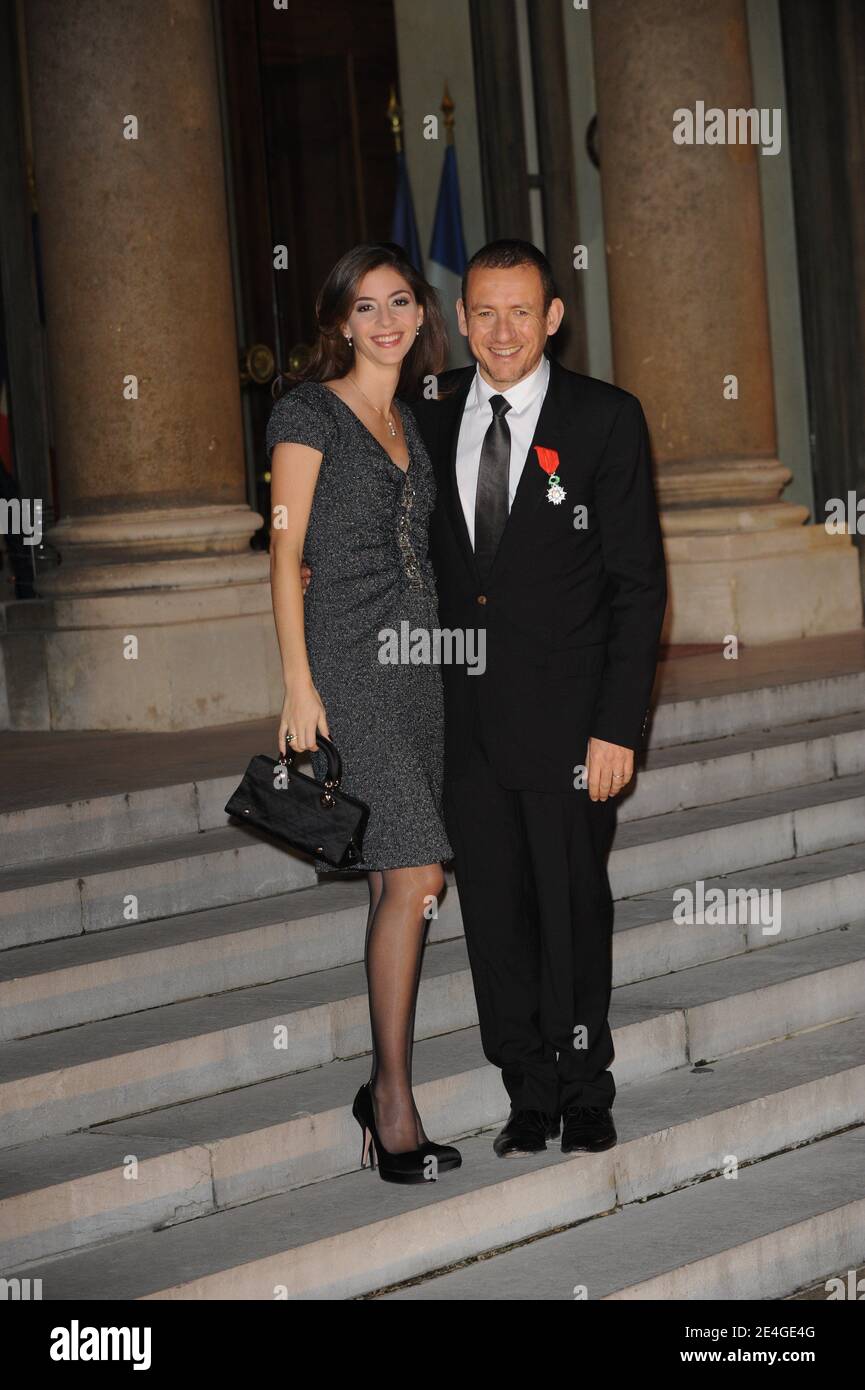 French Actor Dany Boon with his wife Yael leave the Elysee Palace after ...
