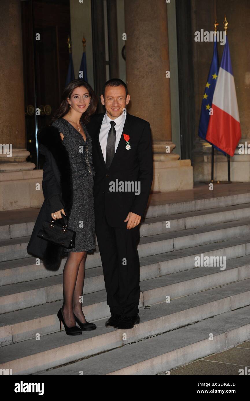 French Actor Dany Boon with his wife Yael leave the Elysee Palace after ...