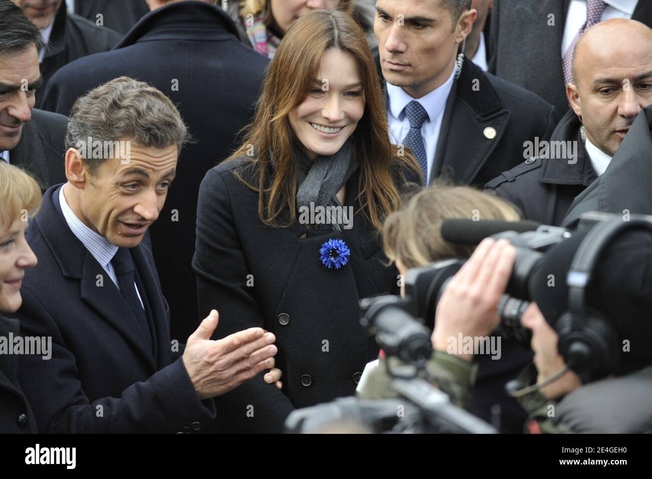 German Chancellor Angela Merkel, French President Nicolas Sarkozy and ...
