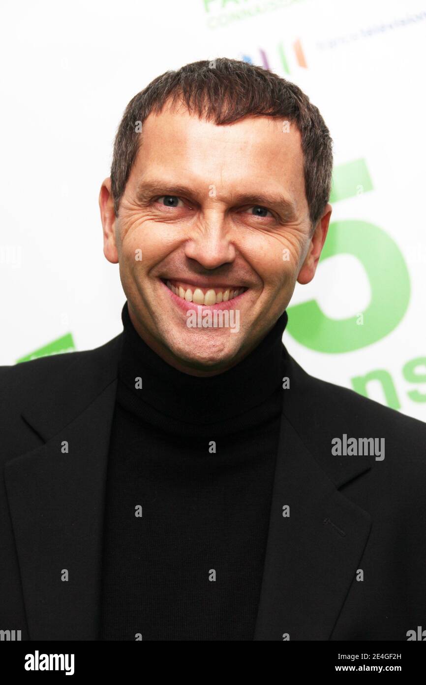 Thomas Hugues arriving at 15th Anniversary celabration on France 5 ...