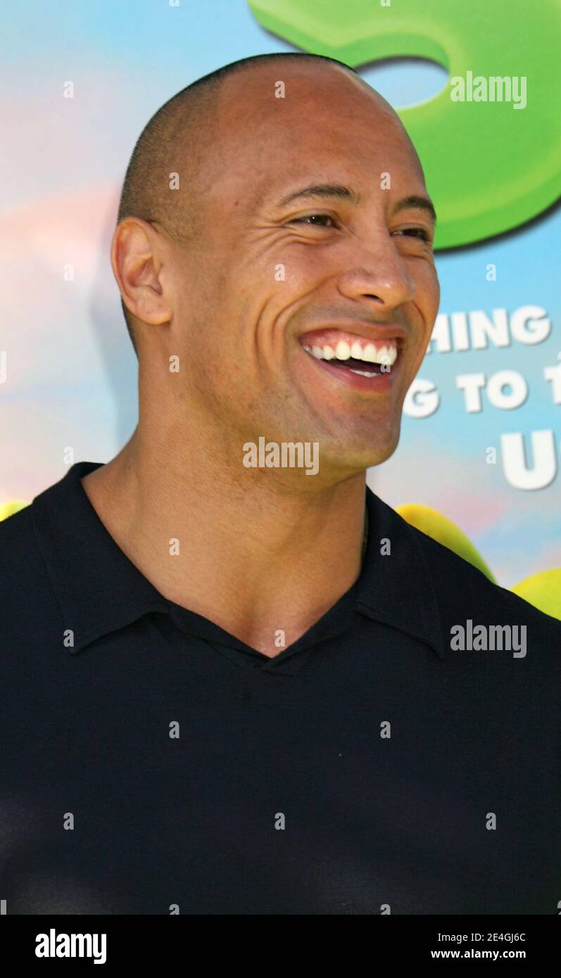 Dwayne Johnson arrives at the Planet 51 Film Premiere at the Mann ...