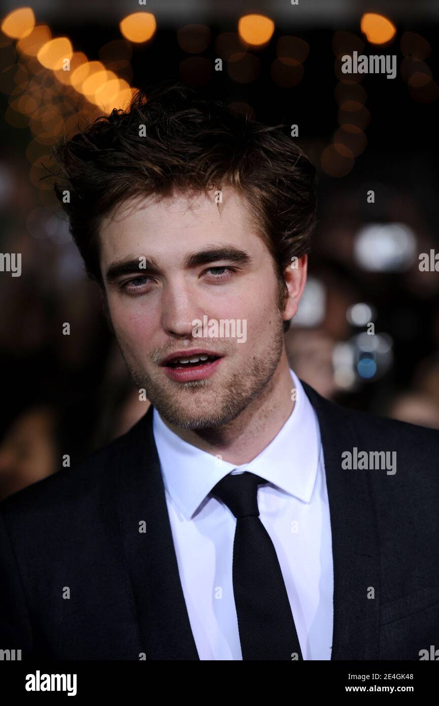 Robert Pattinson attends the Twilight Saga New Moon premiere held at ...