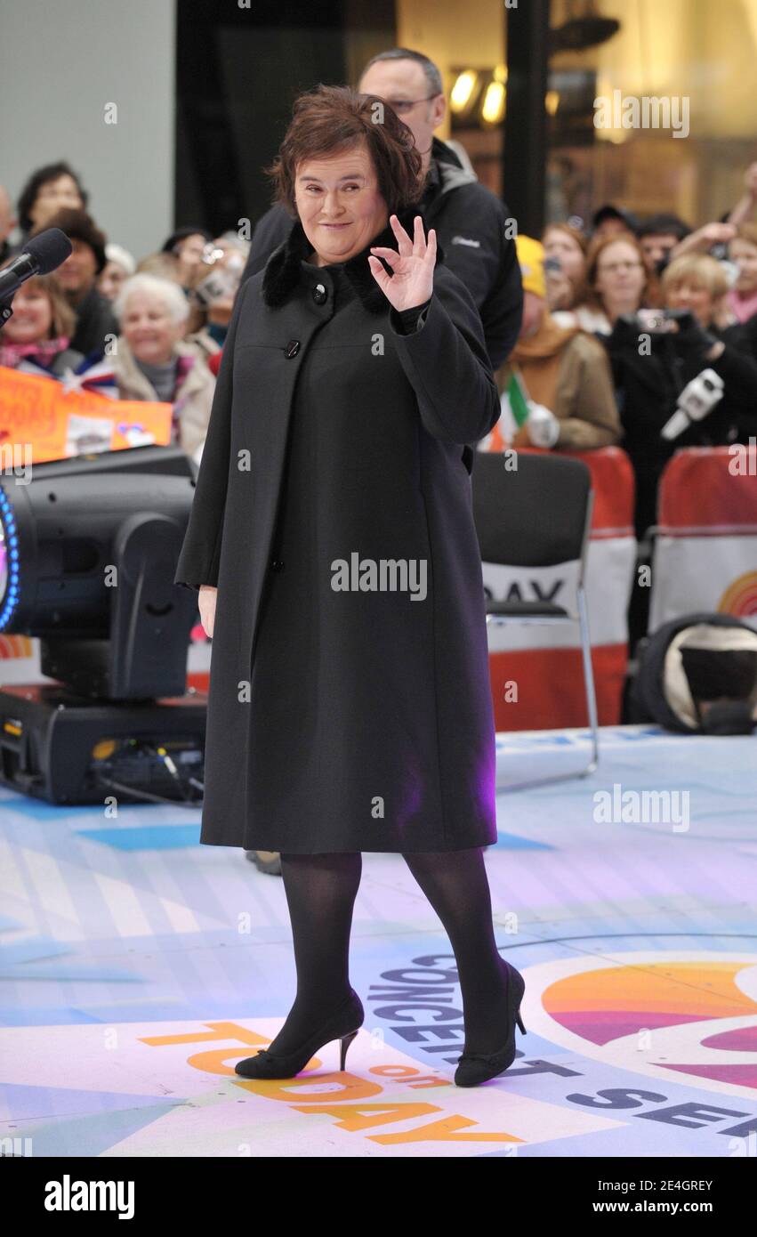 Singer Susan Boyle performs live on NBC's 'Today' from the Rockefeller ...