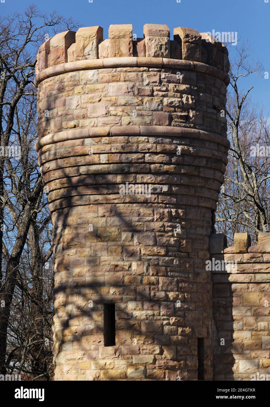 Rock turret at the entrance of Point Park National Lookout Mountain, TN ...