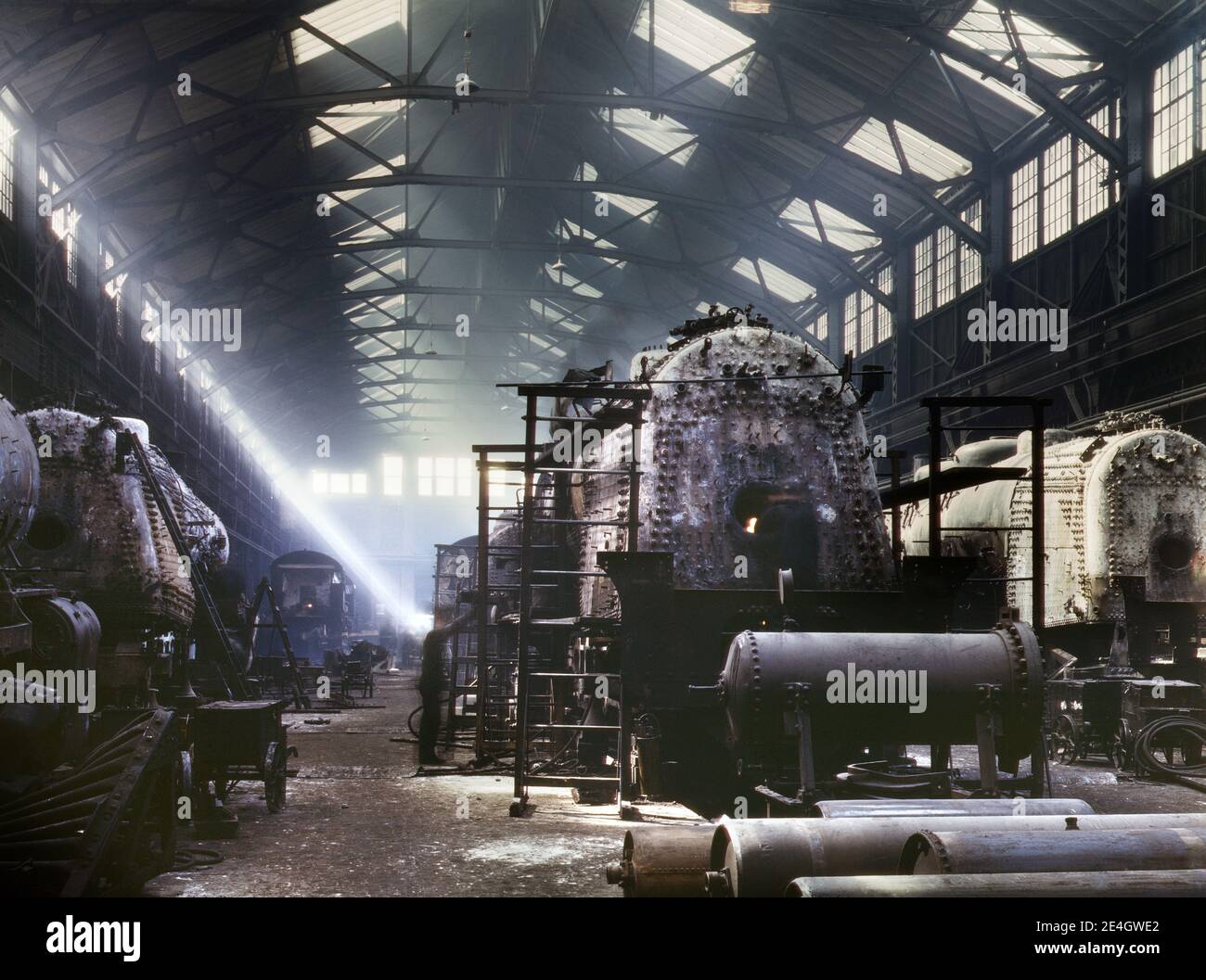 Santa Fe Railroad Locomotive Shops, Atchison, Topeka and Santa Fe ...
