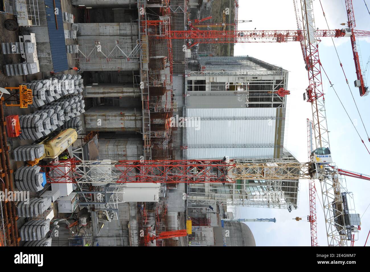 Picture taken of the construction site of the third-generation European ...