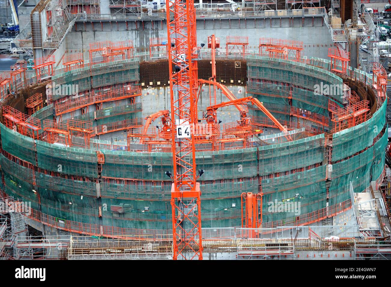 Picture taken of the construction site of the third-generation European ...