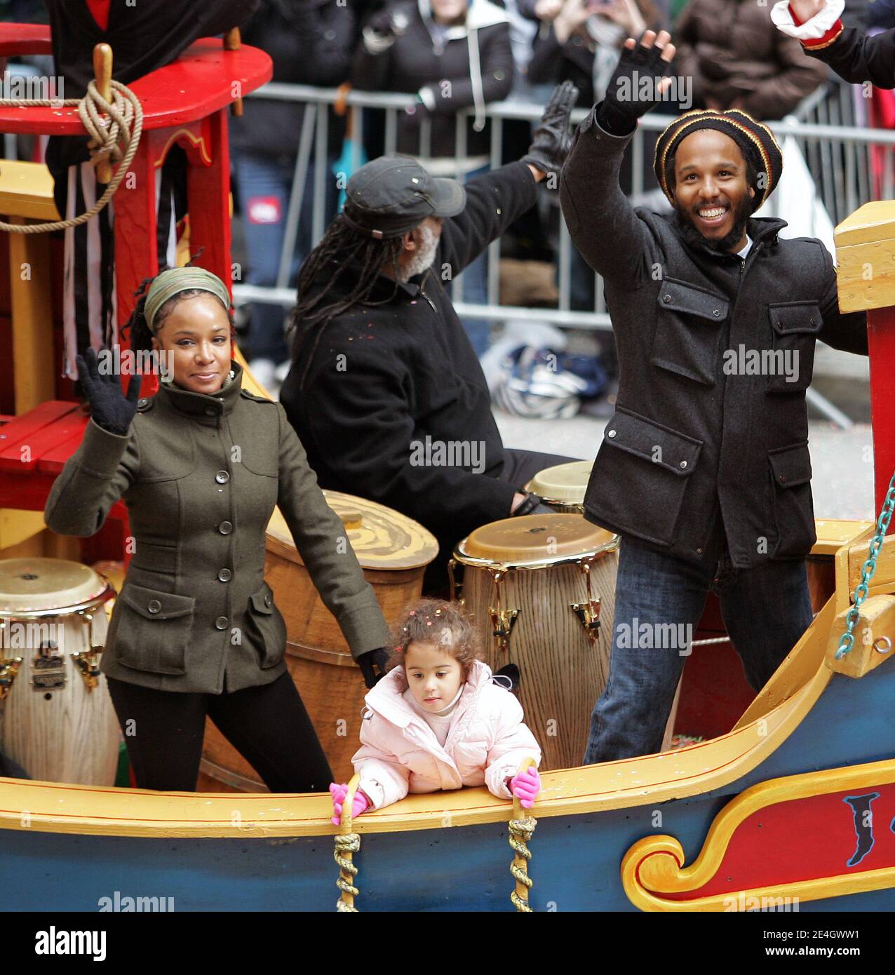 Singer Ziggy Marley with his wife Orly and their daughter Judah attend ...
