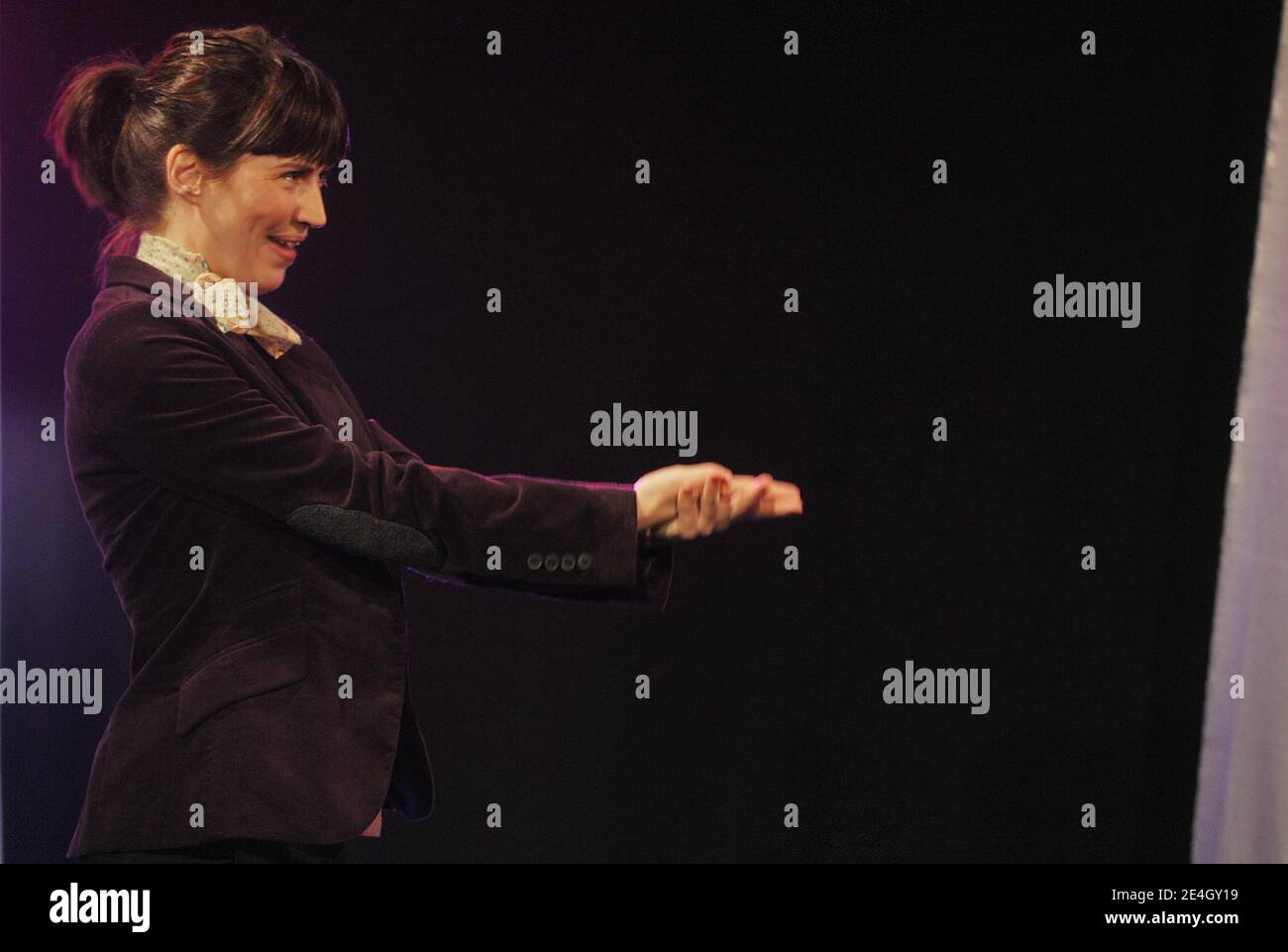 Sandra Valentin performs during the curtain call of 'La Patience Des ...