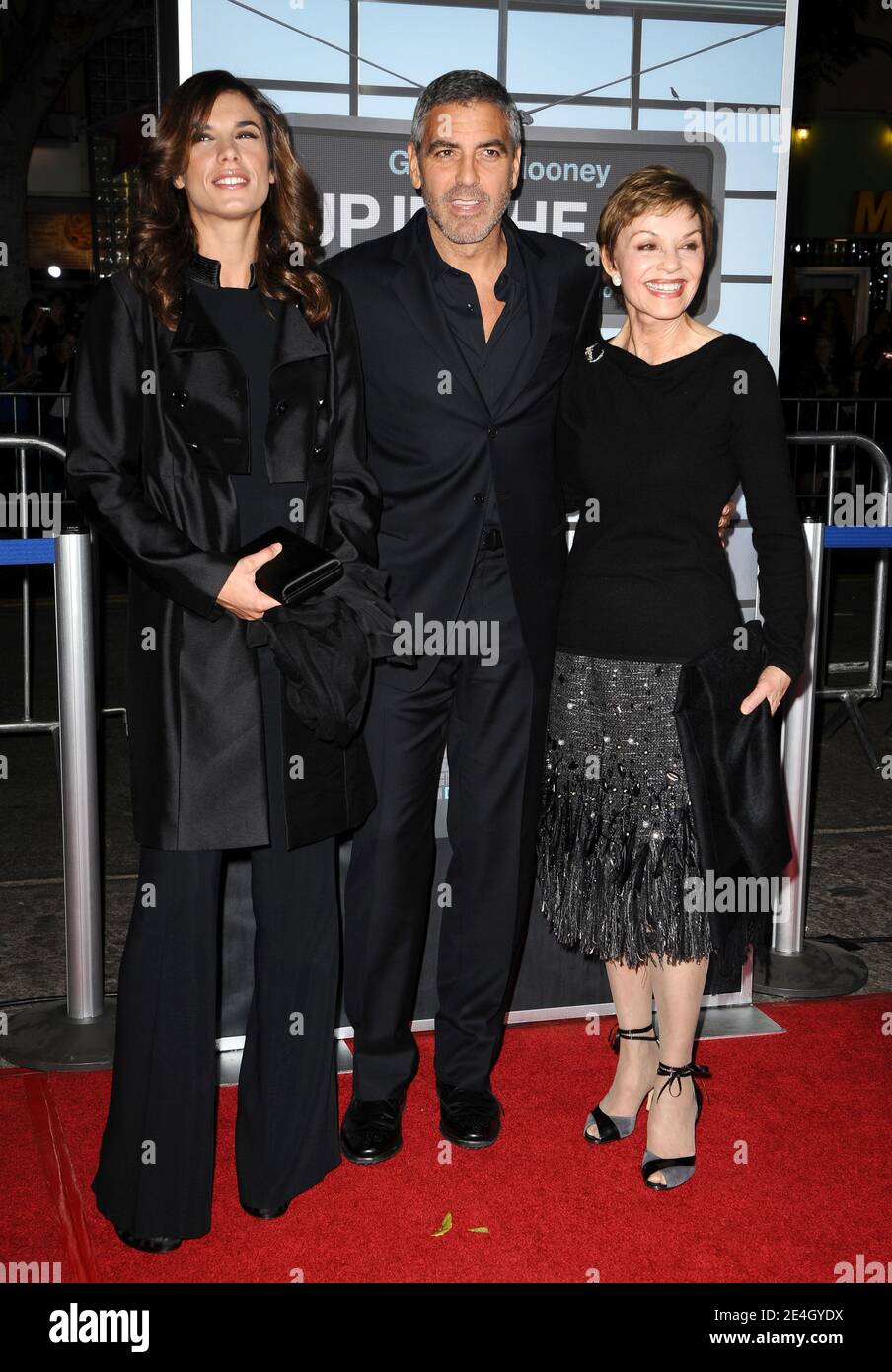 George Clooney, his girlfriend Elisabetta Canalis and his mother Nina ...