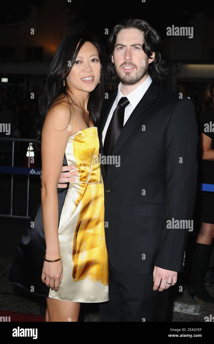 Jason Reitman and wife Michele Lee arriving for the premiere of 'Up In ...