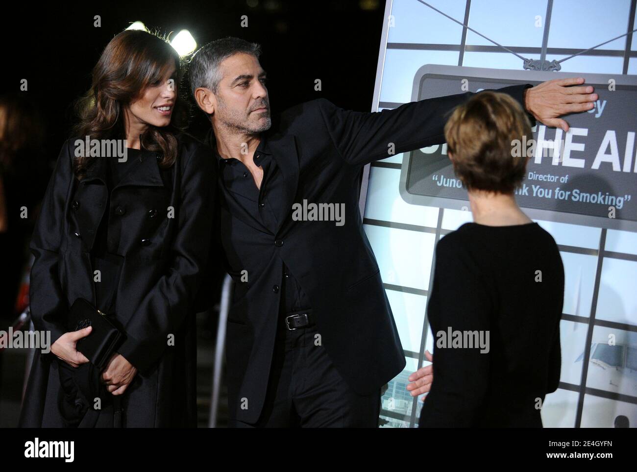 George Clooney, his girlfriend Elisabetta Canalis and his mother Nina ...
