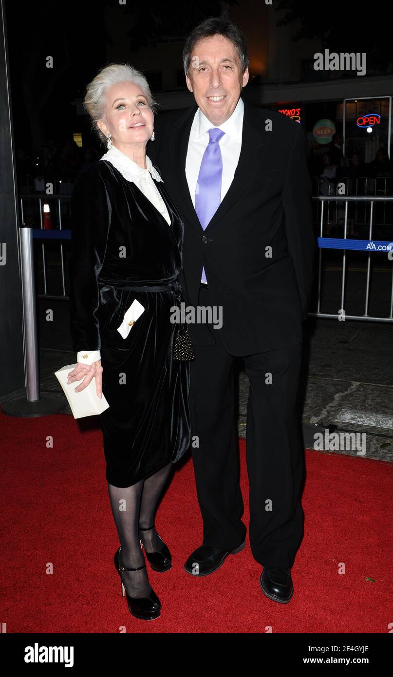 Ivan Reitman and wife Genevieve Robert arriving for the premiere of 'Up ...