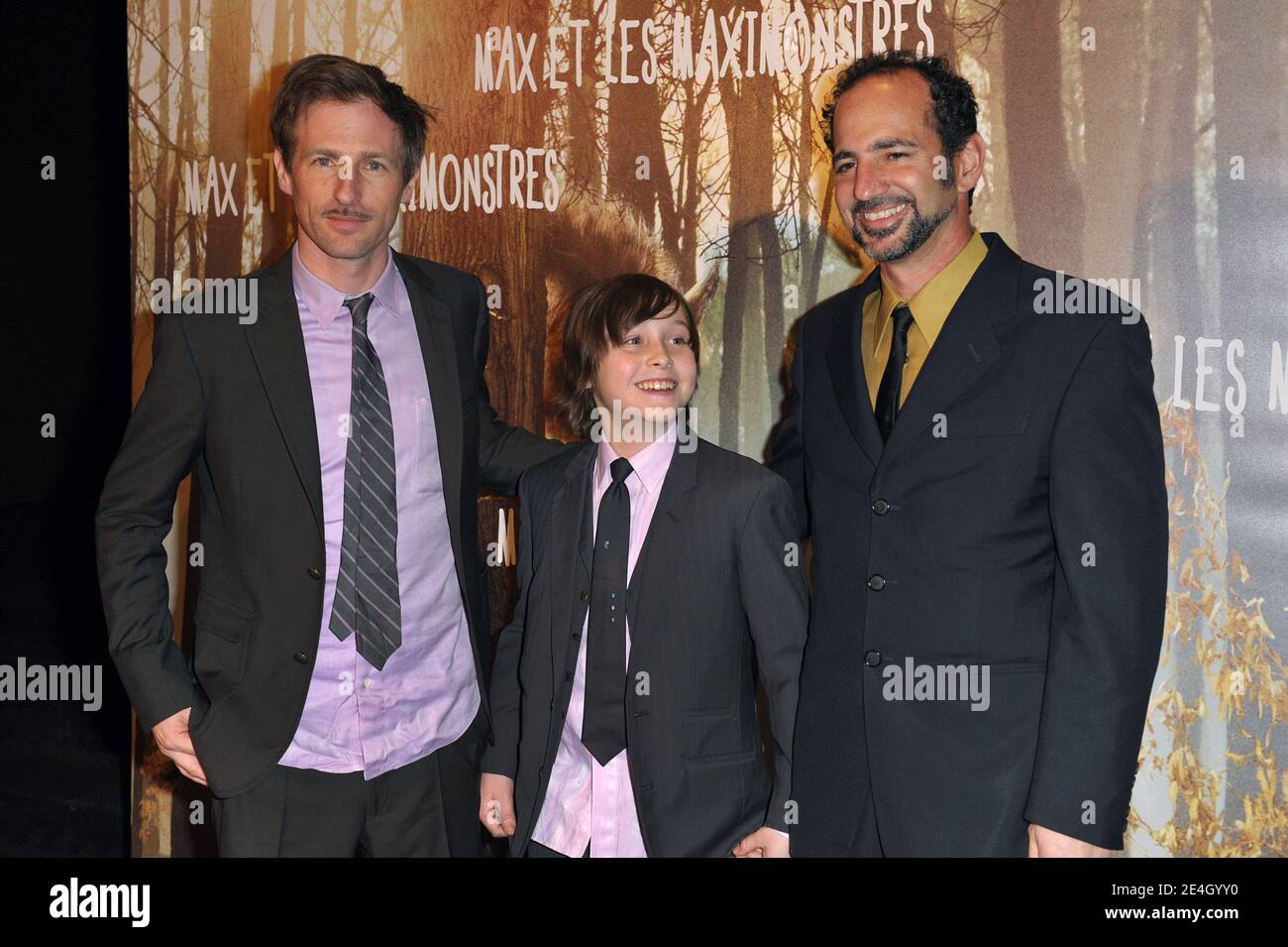 (L-R) Director Spike Jonze, cast member Max Records and producer ...