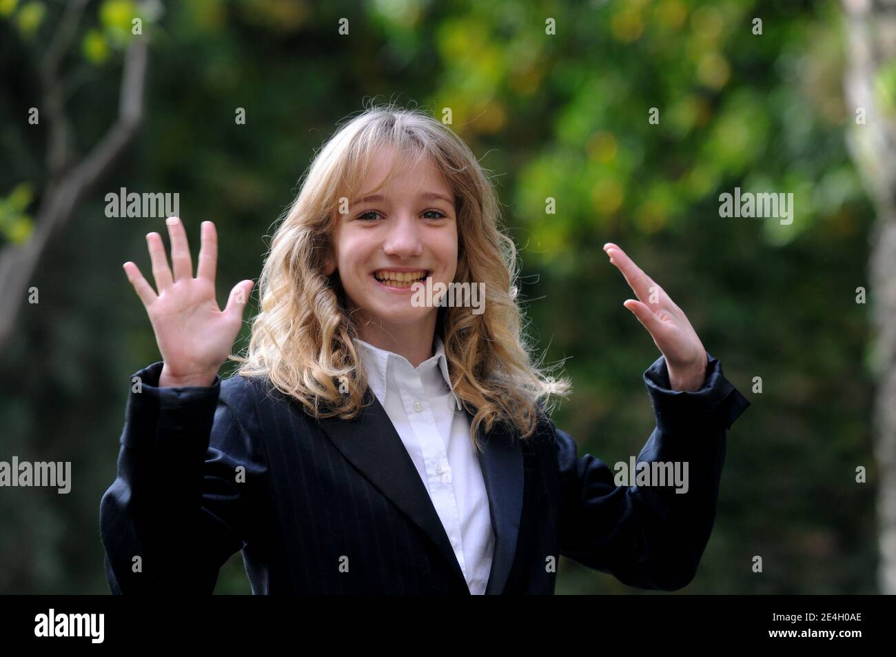 French actress Garance Le Guillermic attends a photocall to present her ...